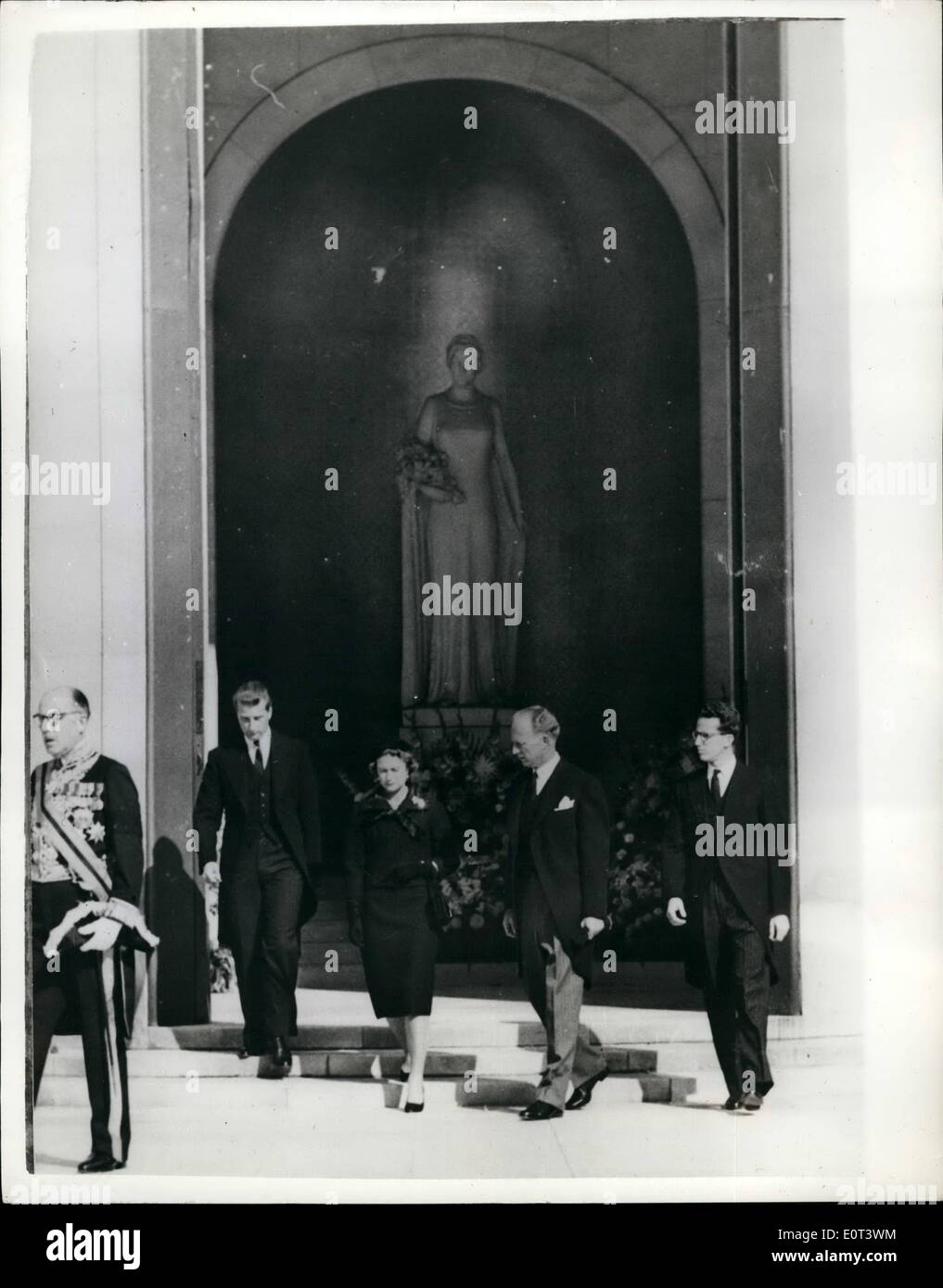 Sept. 09, 1960 - belgischen königlichen Familie Mitglieder Platz Kranz ...