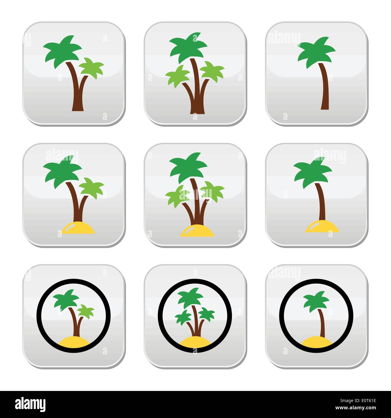 Palmen bäume Stock-Vektorgrafiken kaufen - Alamy