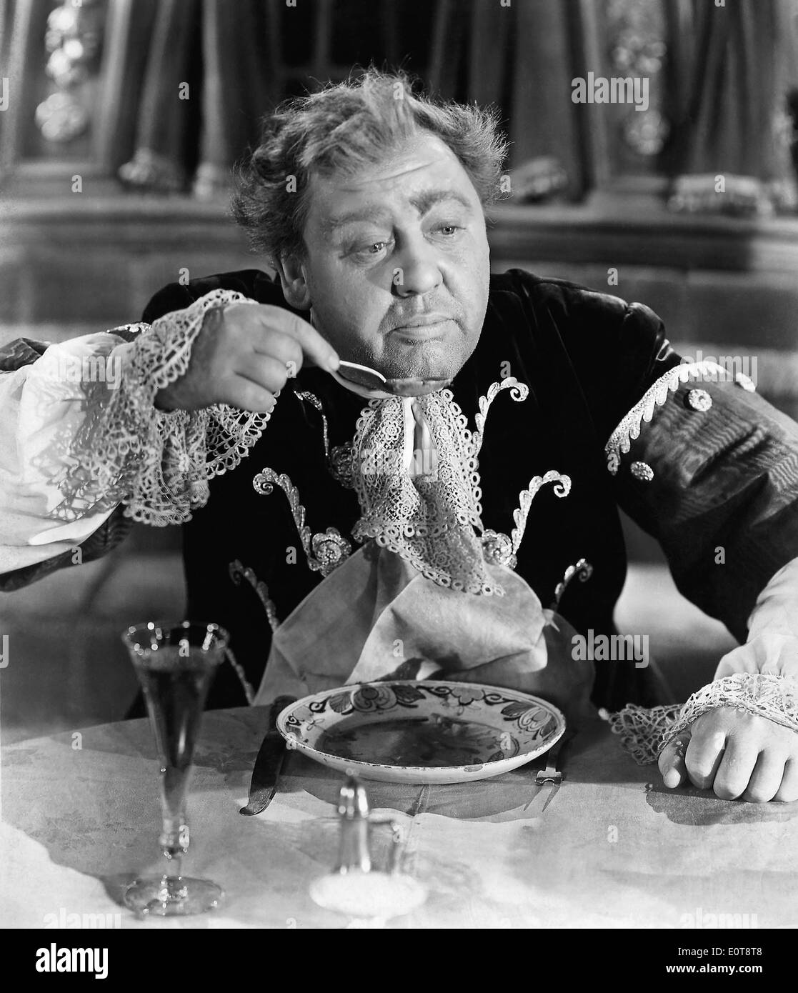 Charles Laughton, am Set des Films, "Captain Kidd", 1945 ...