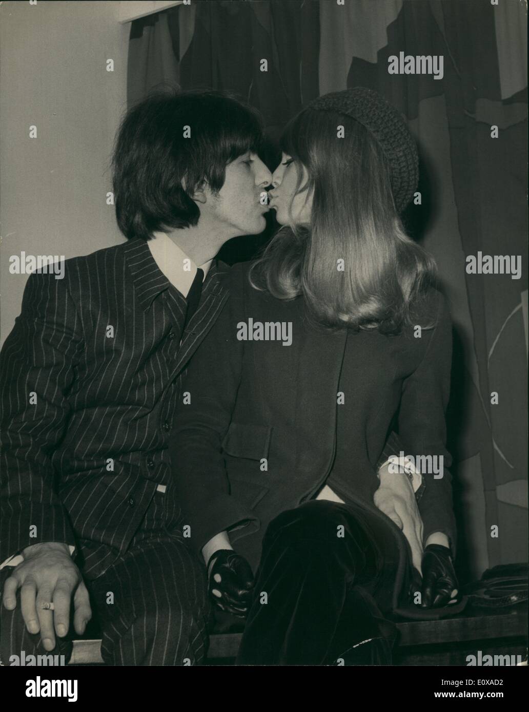 1. Januar 1966 - Beatle George Harrison und seine Braut von einem Tag ...