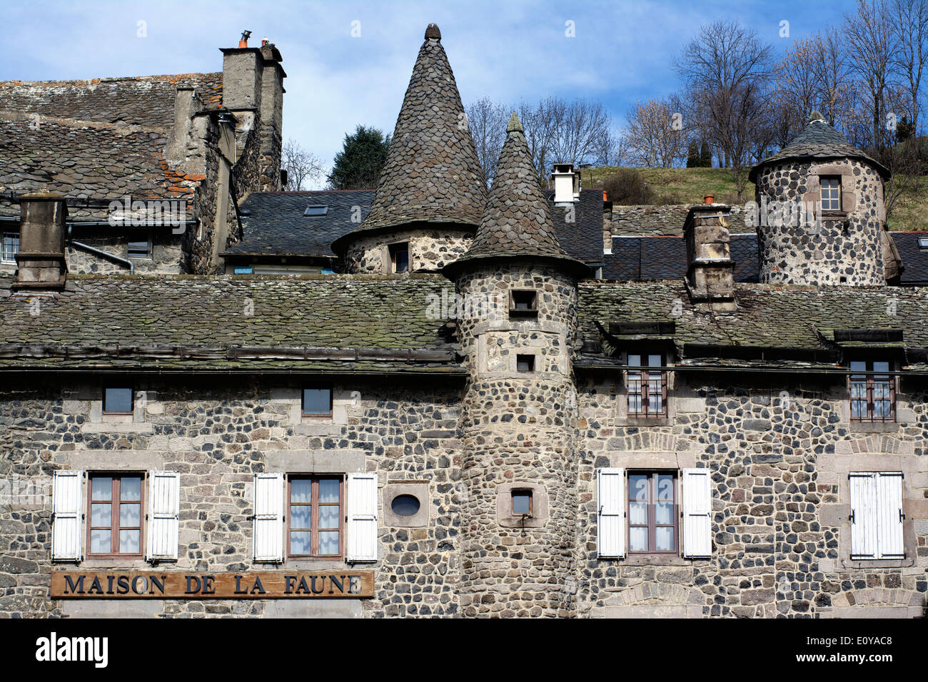 Maison De La Faune. Murat. Cantal. Auvergne. Frankreich Stockfotografie ...