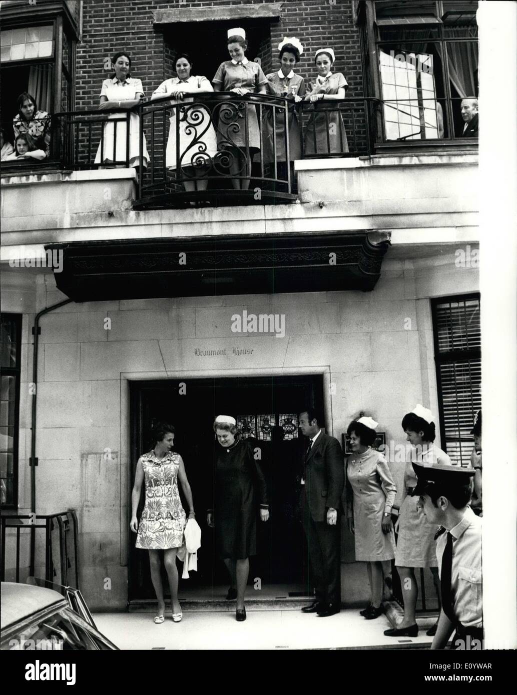 7. Juli 1971 - Prinzessin Anne Blätter Krankenhaus: Prinzessin Anne ...