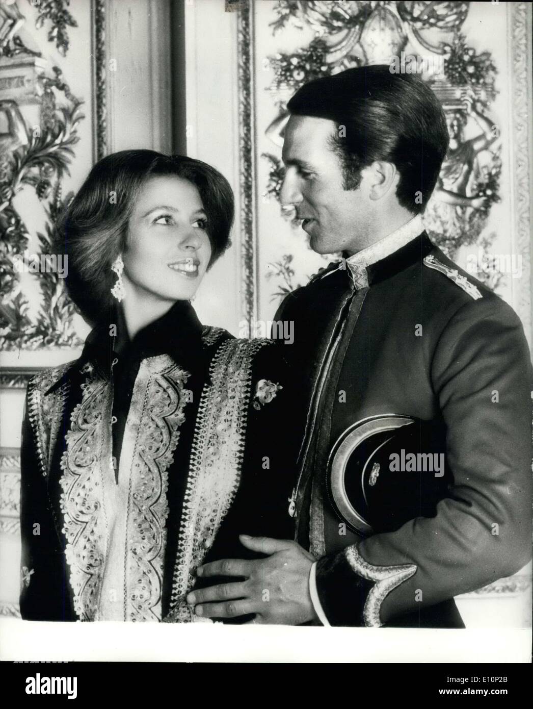 6. November 1973 - ihre königliche Hoheit Prinzessin Anne und Captain ...