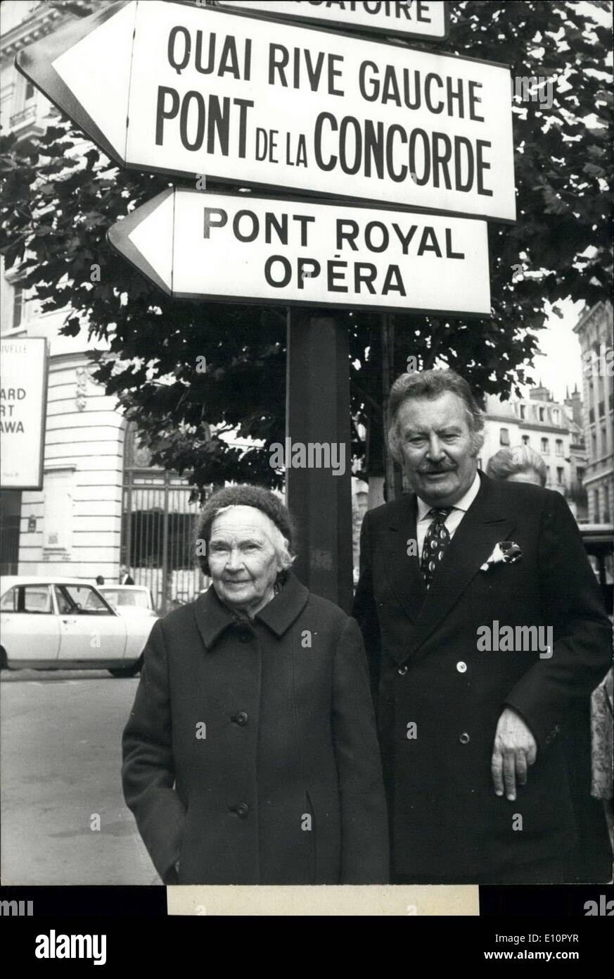 4. Oktober 1973 - hier ist Rachele Mussolini mit ihrem Sohn Vittorio ...