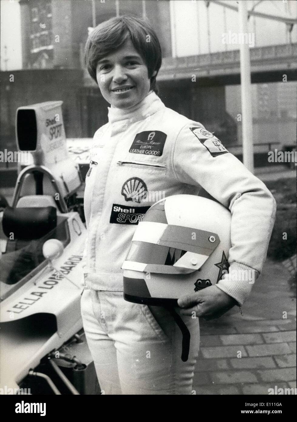 1. Januar 1975 - Grand Prix Lella: italienische Fahrer Lella Lombardi ...