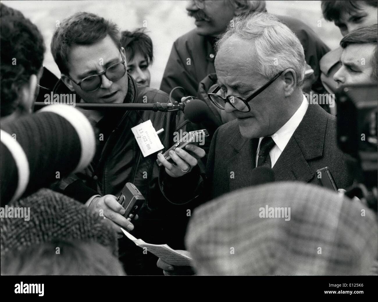 3. März 1988 - Klosters/Schweiz: Königliche Ski Tragödie. Philip Mackie ...