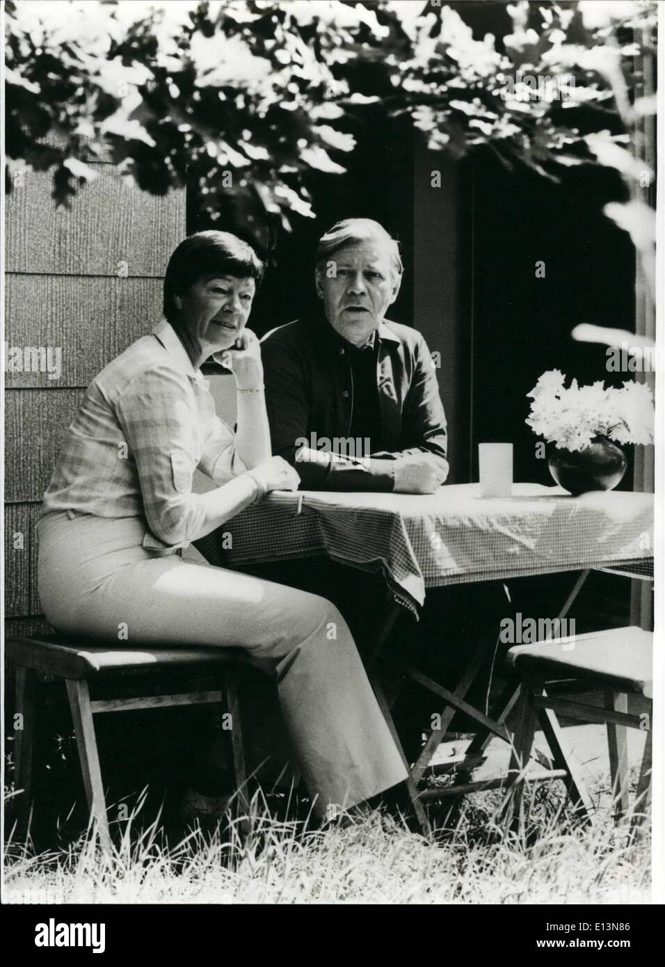 22. März 2012 - westdeutschen Bundeskanzler Helmut Schmidt im Urlaub ...