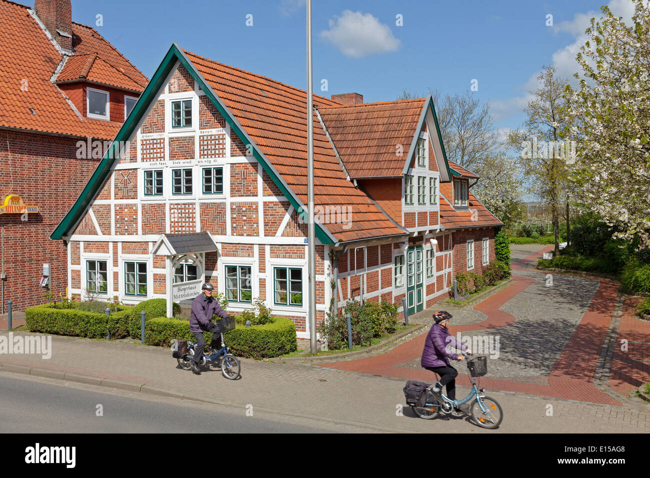 Holzhaus, Mittelnkirchen, Altes Land (altes Land), Niedersachsen ...