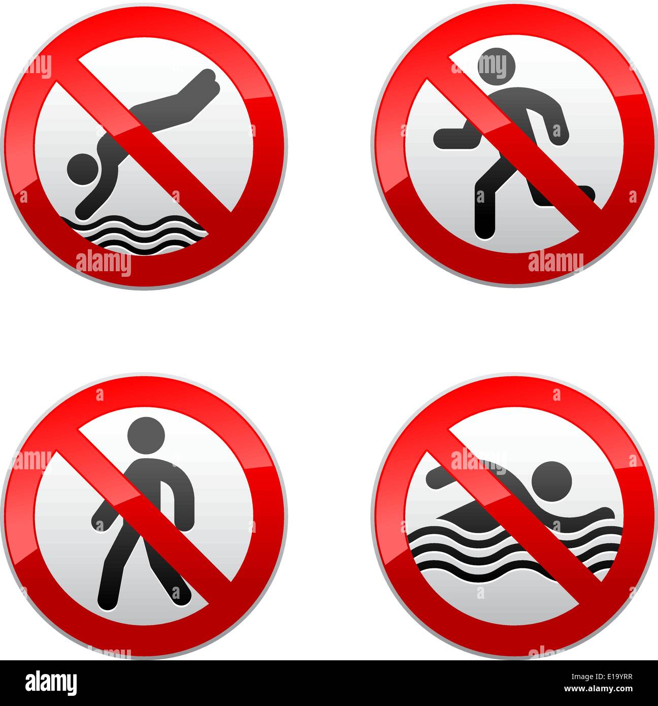 Schwimmen Verbotenes Schwimmen Verboten Stockfotos und -bilder Kaufen ...