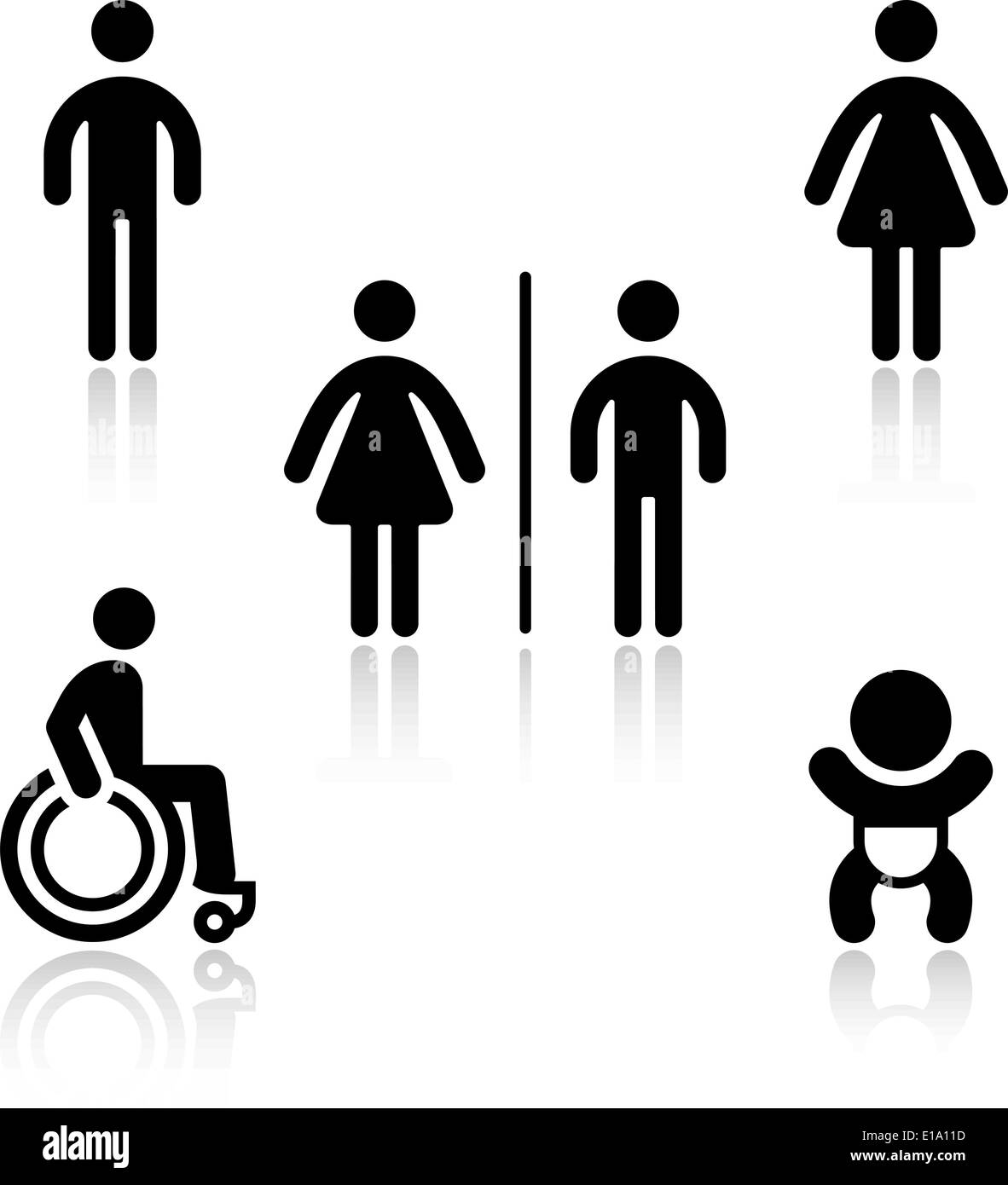 Toilette piktogramm Stock-Vektorgrafiken kaufen - Alamy