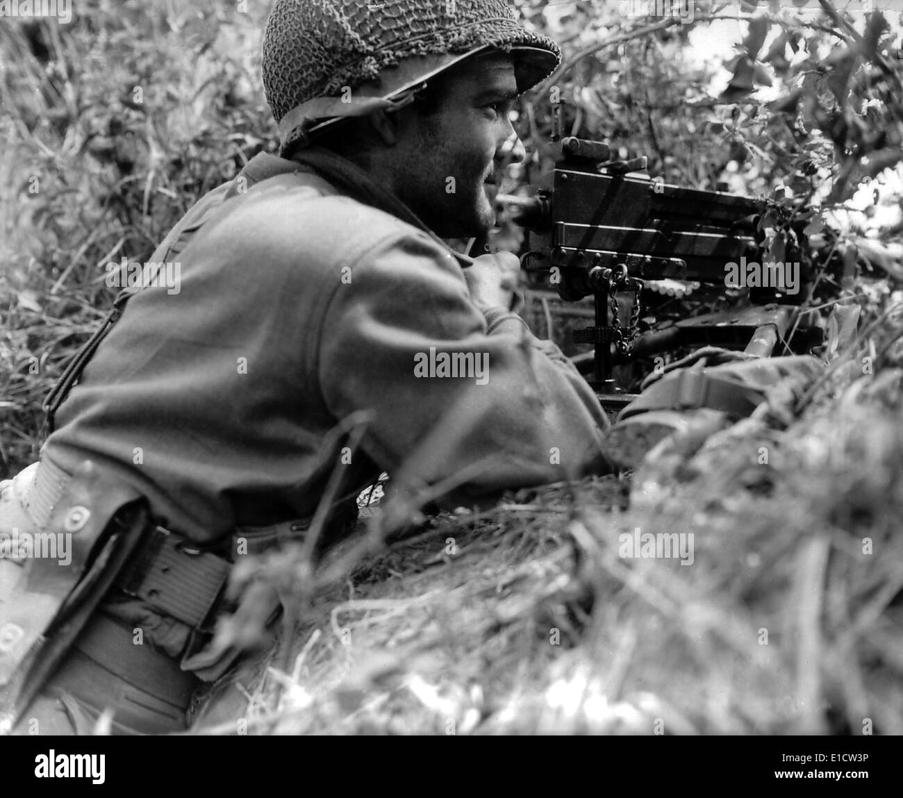 Browning ww2 maschinengewehr Schwarzweiß-Stockfotos und -bilder - Alamy
