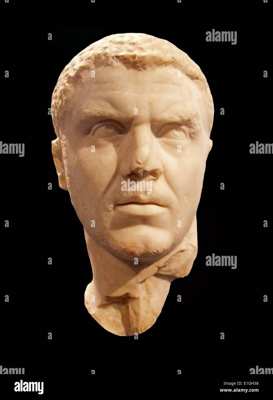 Marble Portrait Emperor Caracalla Roman Severan Period Stockfotos und ...