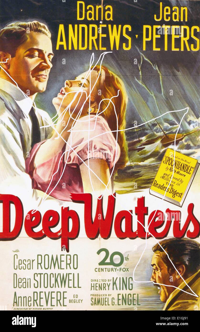 Tiefe Wasser starring Dana Andrews und Jean Peters ein Drama Film 1948 ...