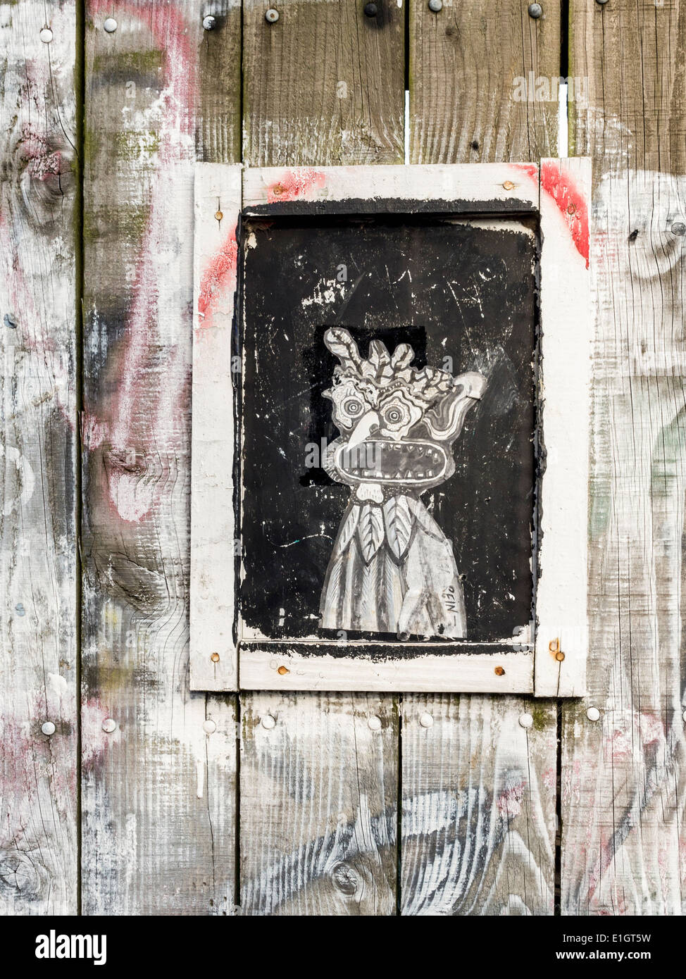 Street-Art der städtischen Künstler, Aga Rein - ein unheimlich Porträt ...