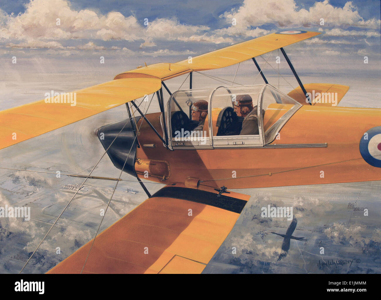 De Havilland DH.82 Tiger Moth grundlegende Trainer Doppeldecker aus den ...