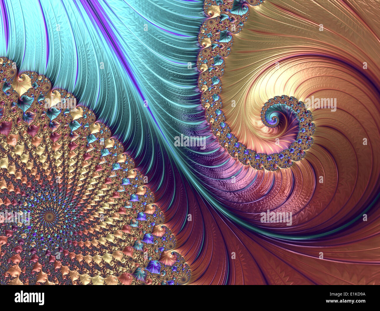 Mandelbrot Fraktale Computergrafiken zeigen ein Fraktalbild, abgeleitet ...
