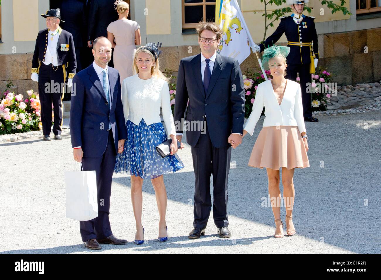 Stockholm, Schweden. 8. Juni 2014. Gäste Cedric Notz und Andrea Engsäll ...