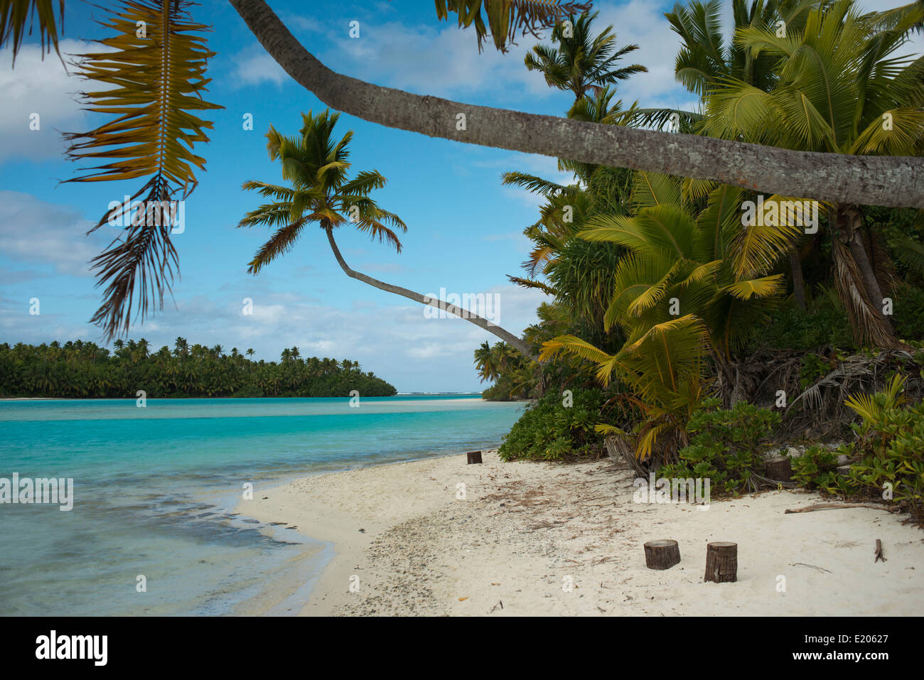 Aitutaki. Cook Island. Polynesien. Süd-Pazifik. Strand in One Foot ...