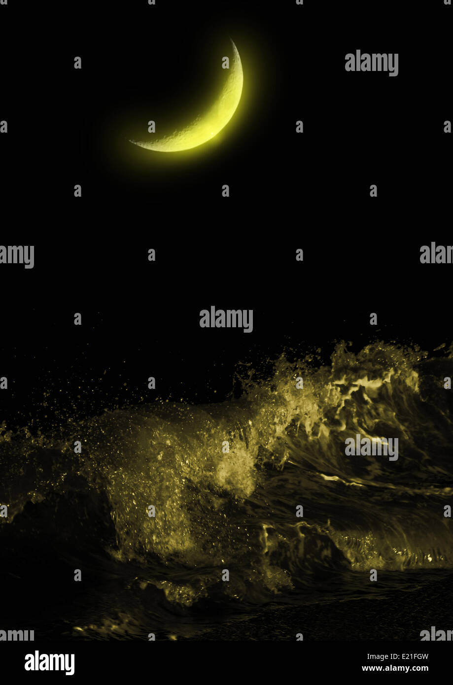 Halb vollmond -Fotos und -Bildmaterial in hoher Auflösung – Alamy