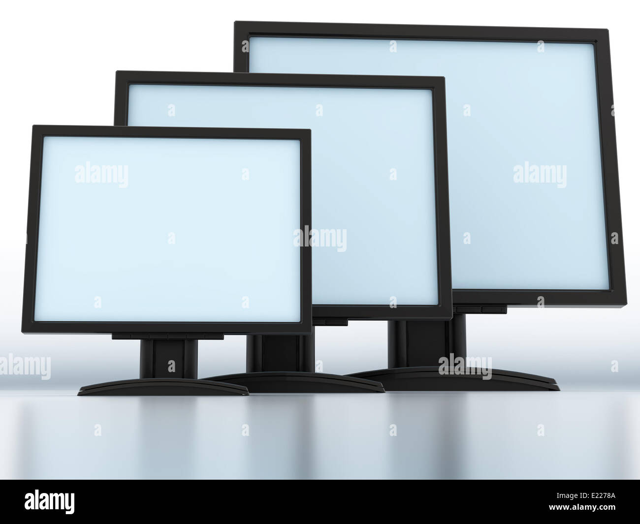 moderne Monitore unterschiedlicher Größe Stockfotografie - Alamy