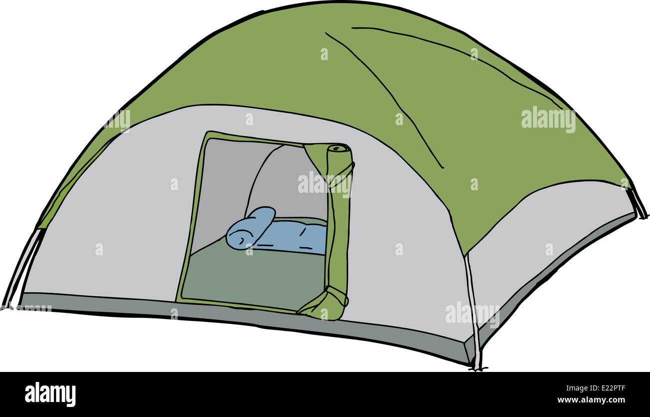 Hand drawn cartoon tent open -Fotos und -Bildmaterial in hoher ...