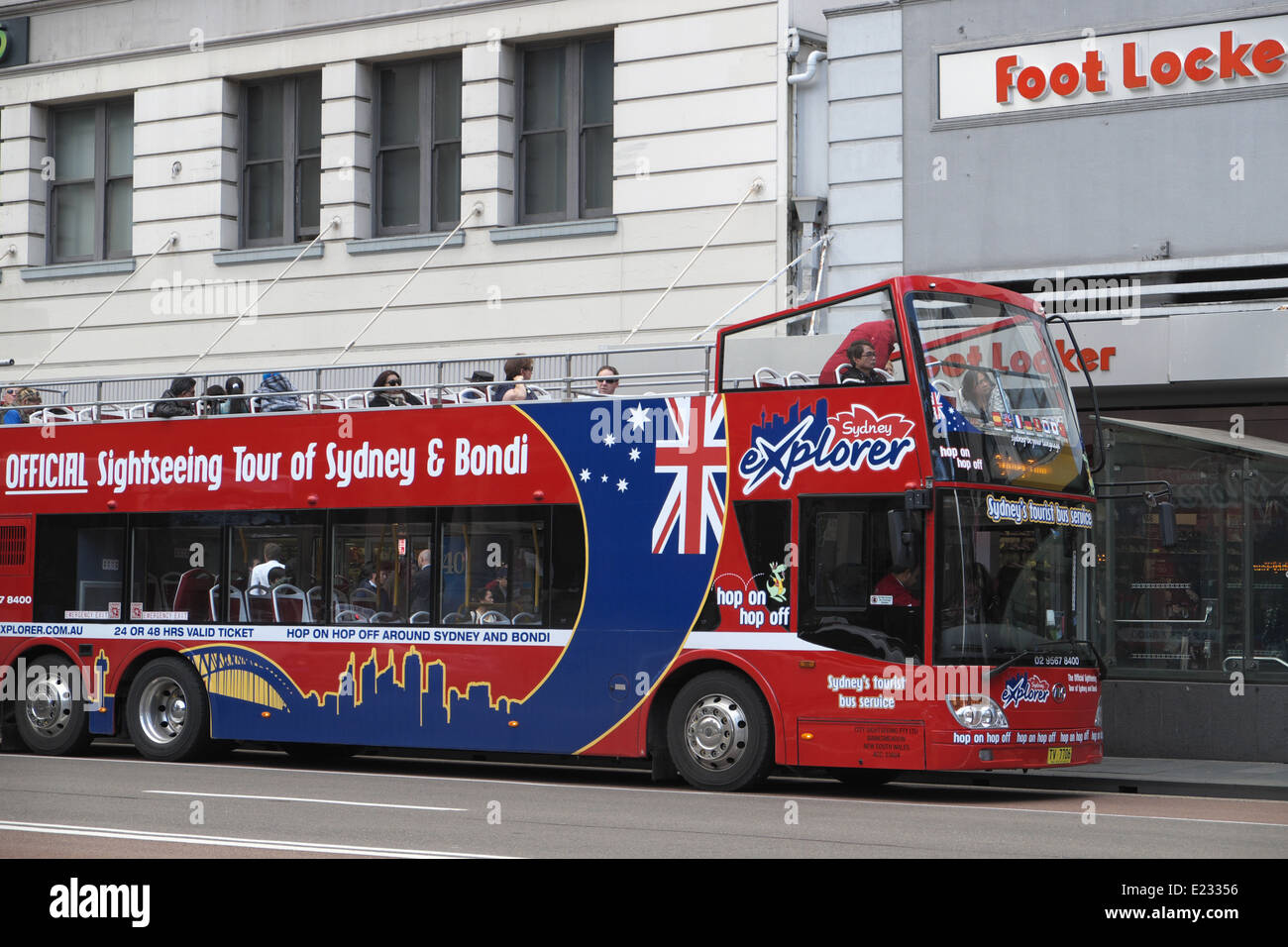 Sydney Explorer Bus ermöglicht Touristen, Bereiche von Sydney, Bondi ...