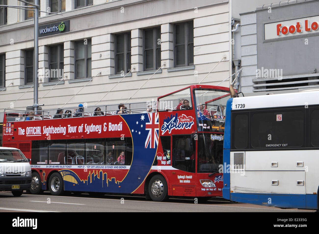 Sydney Explorer Bus ermöglicht Touristen, Bereiche von Sydney, Bondi ...