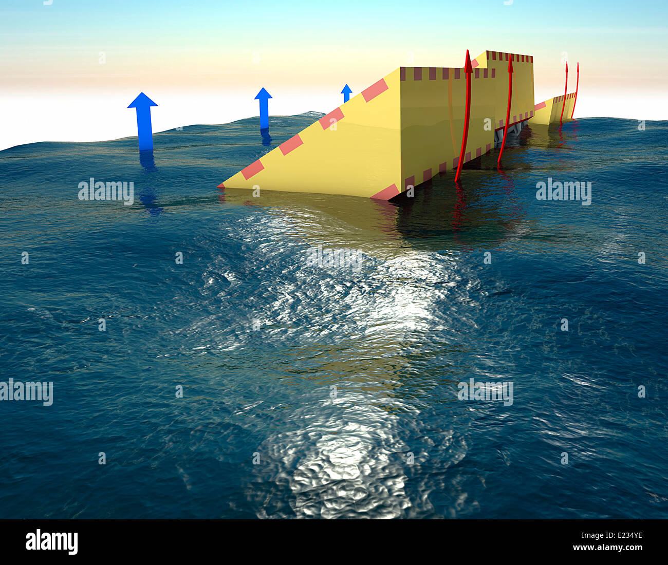 : Venedig Lagune die MOSE System für die Verteidigung gegen Hochwasser ...