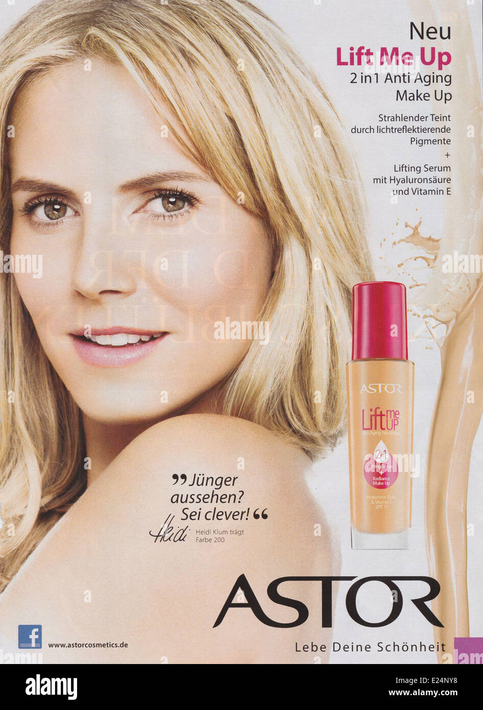 Prominente in der Werbung für verschiedene führende Luxus-Designer ...