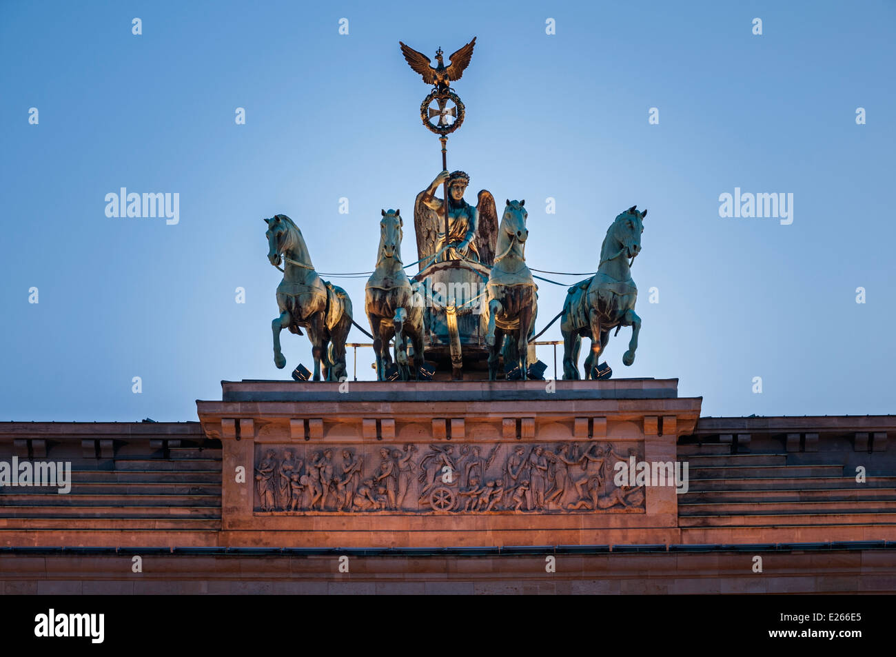 Quadriga-Statue am Brandenburger Tor Brandenburger Tor Berlin ...