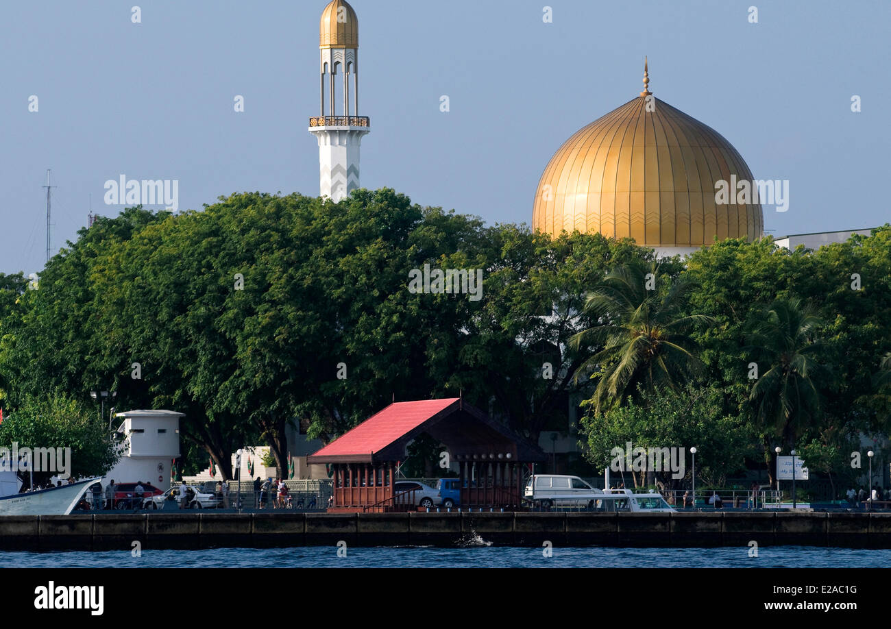 Malediven, Nord Male Atoll, Male Insel, Männlich, die große Moschee in ...