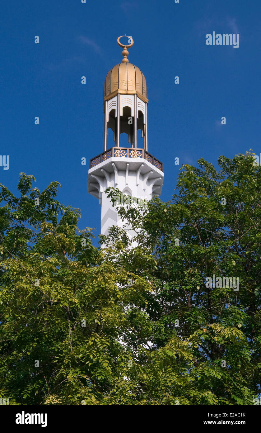 Malediven, Nord Male Atoll, Male Insel, Männlich, Minarett der großen ...