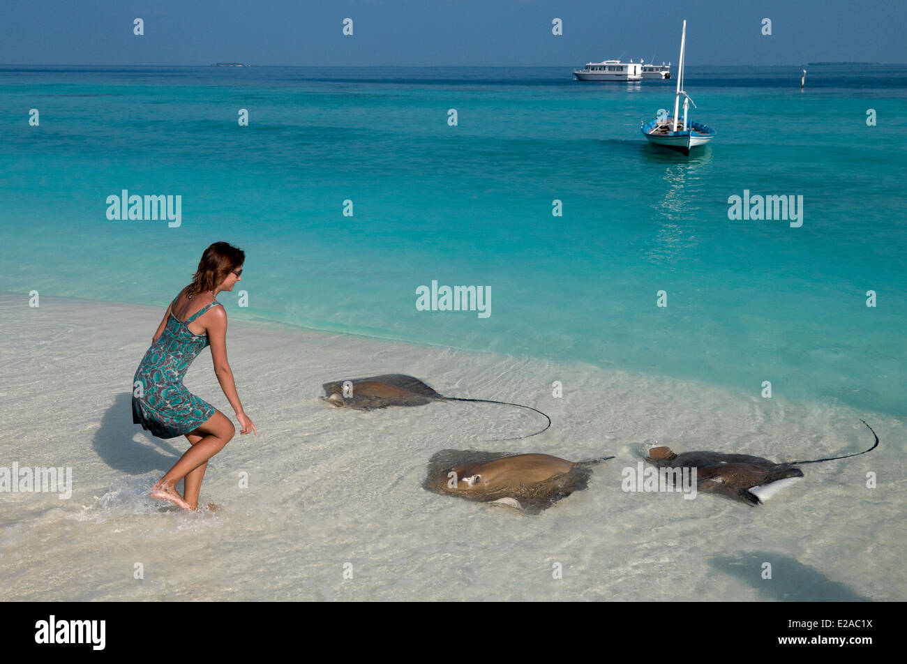 Malediven, Nord Male Atoll, Vabbinfaru Island, Banyan Tree Vabbinfaru ...