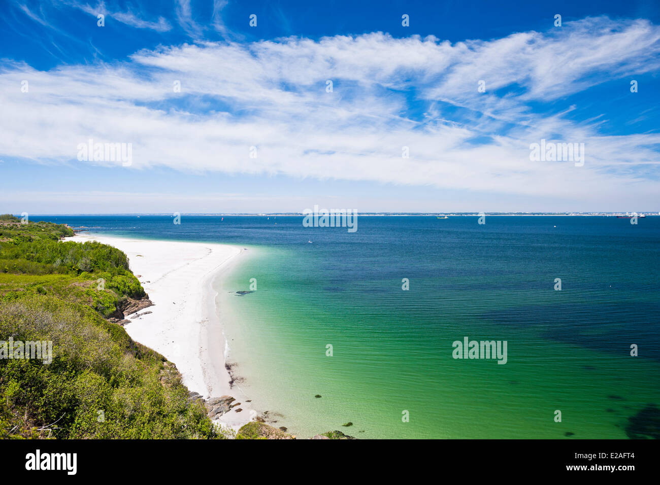 Frankreich, Morbihan, Ile de Groix, Plage des Grands Sables (the Great ...