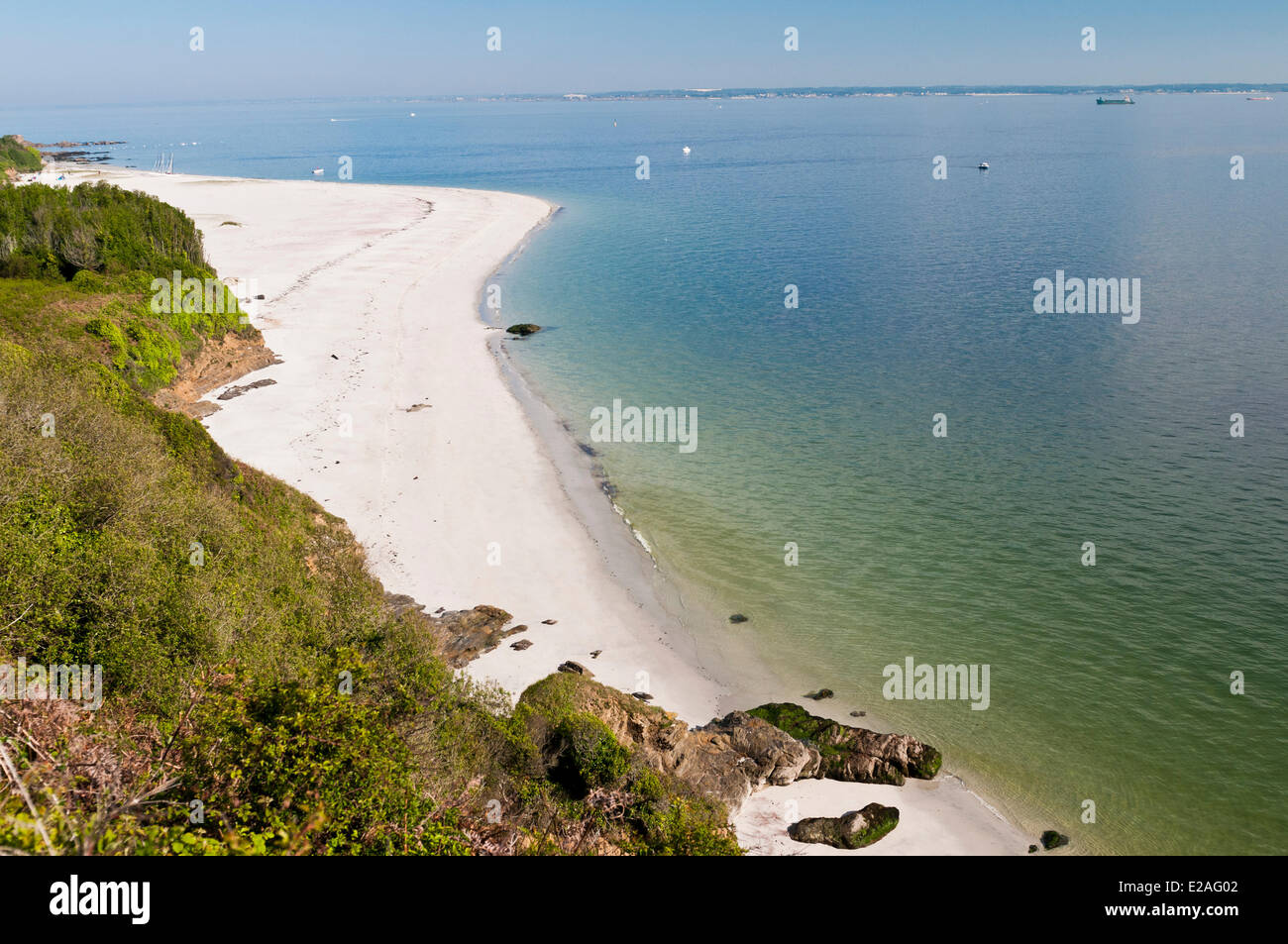 Frankreich, Morbihan, Ile de Groix, Plage des Grands Sables (the Great ...