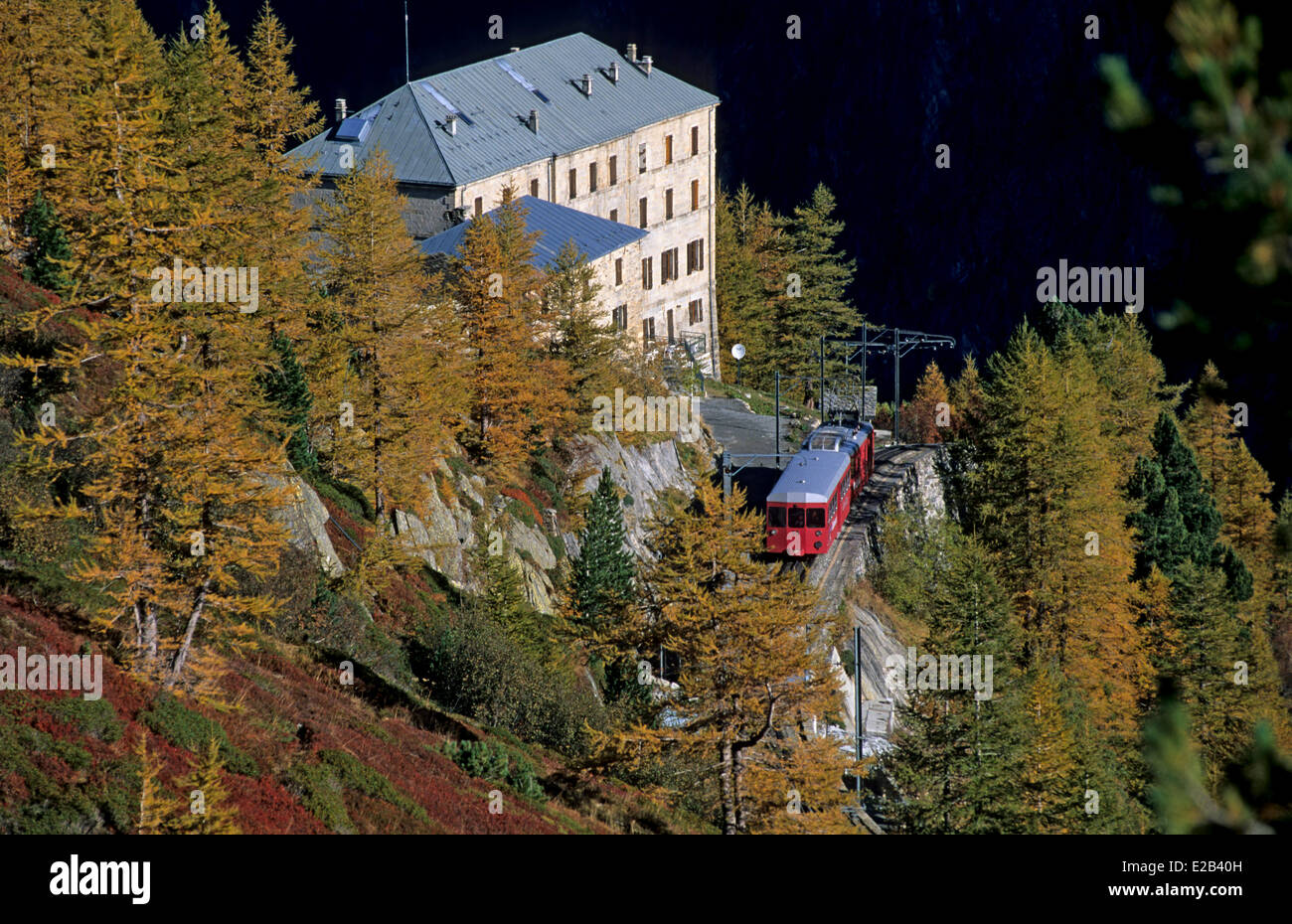 Chamonix Mont Blanc Train Station Chamonix Stockfotos & Chamonix Mont ...