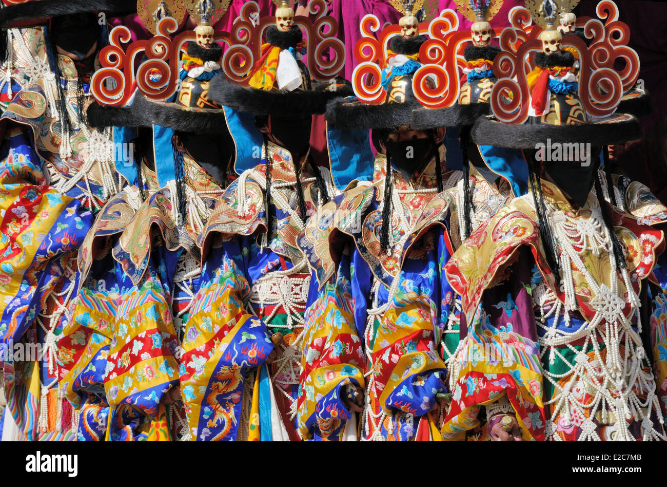 China, Provinz Gansu, Amdo, Xiahe, Kloster Labrang, Losar, Cham-Tänze ...