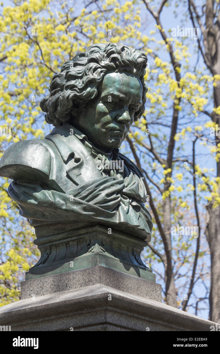 Beethoven-Statue im Central Park, New York Stockfotografie - Alamy