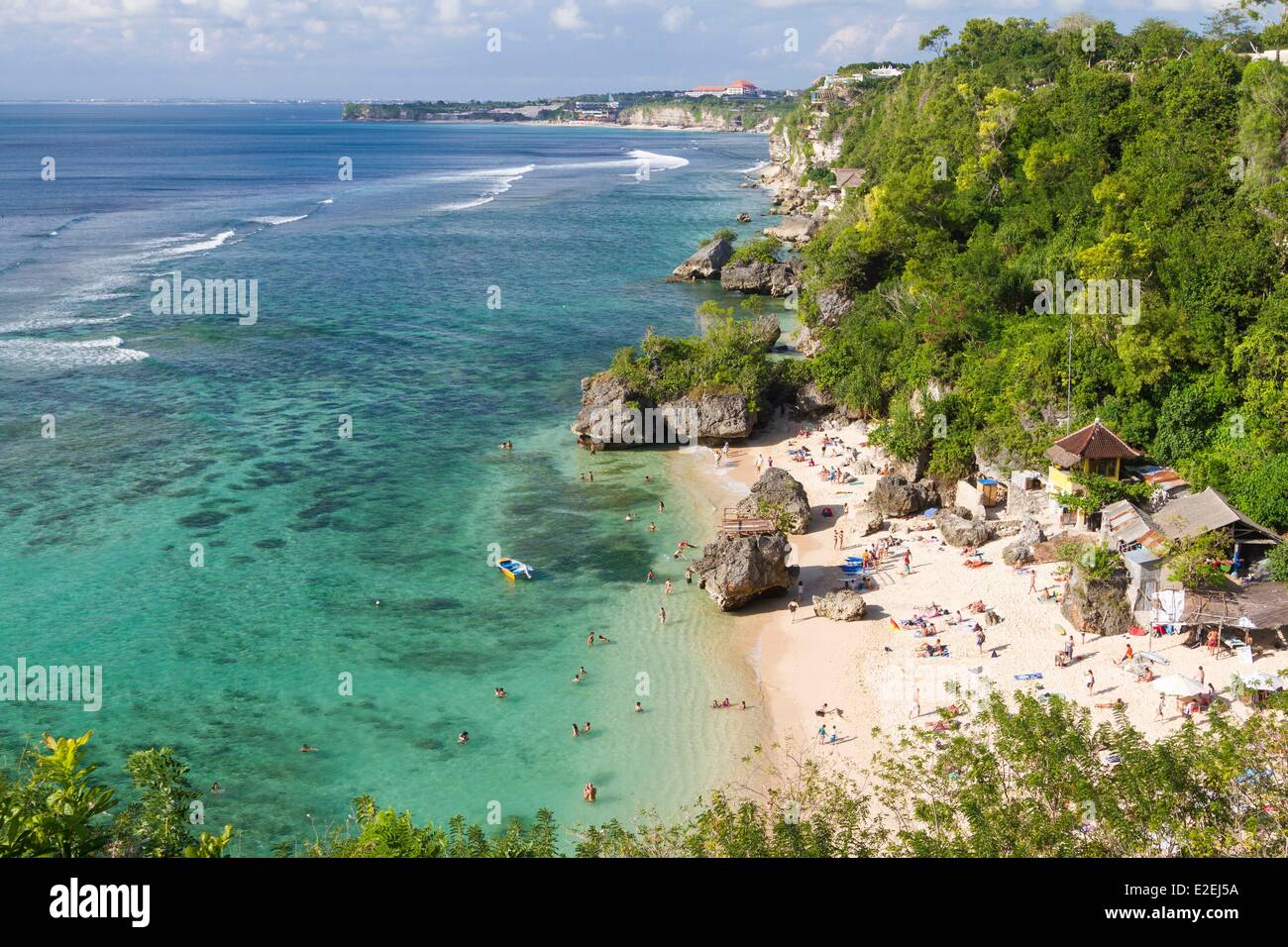 Indonesien, Bali, Bukit Halbinsel, Padang Padang Strand Stockfotografie ...
