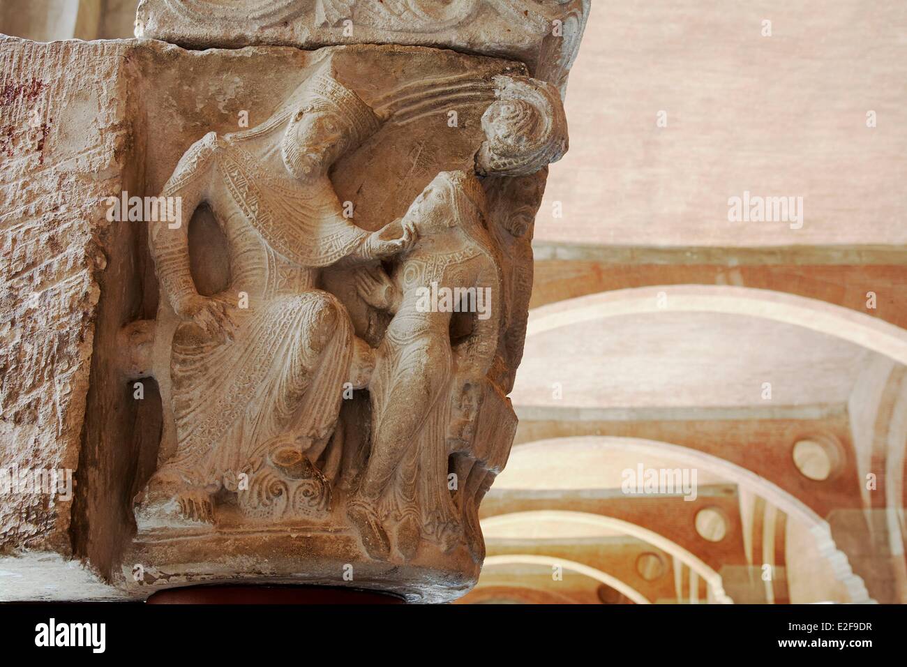 Frankreich, Haute Garonne, Toulouse, Musée des Augustins, romanische Kapitelle Hall, Herodes und ...