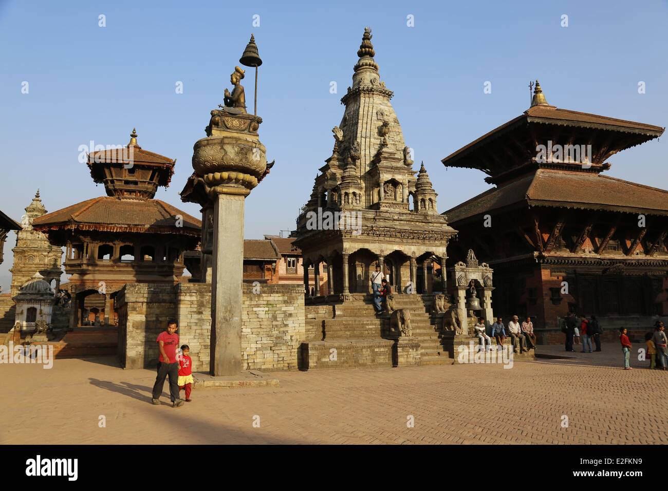 King mallas column durbar square kathmandu nepal -Fotos und ...