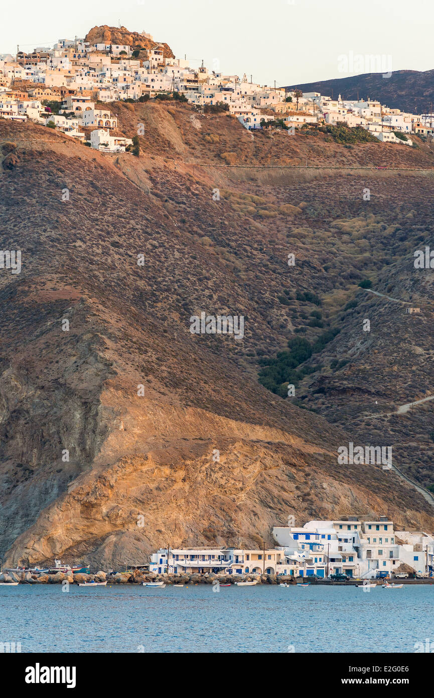 Griechenland Kykladen Inseln Anafi Insel Chora ist das einzige Dorf der ...