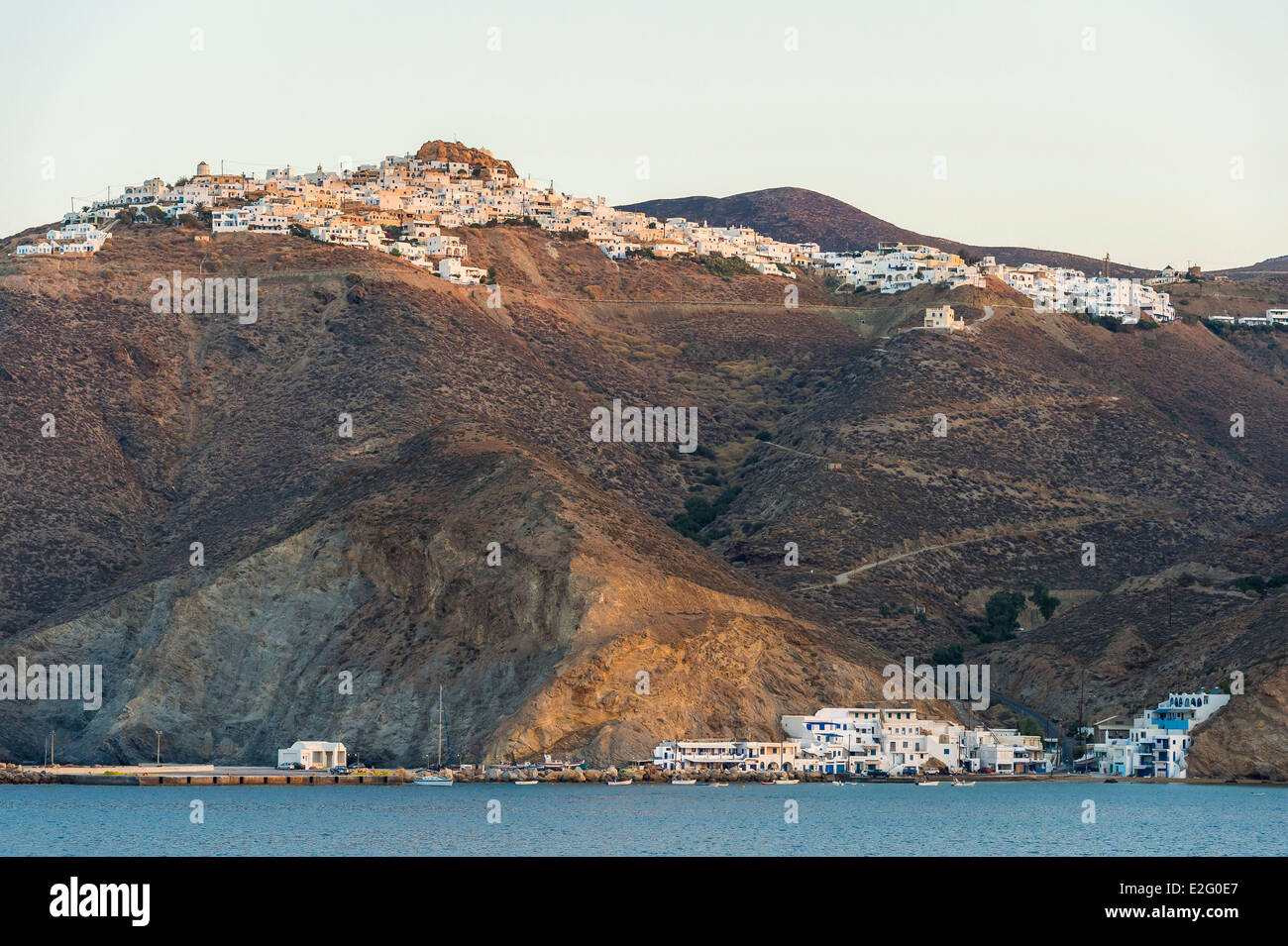 Griechenland Kykladen Inseln Anafi Insel Chora ist das einzige Dorf der ...