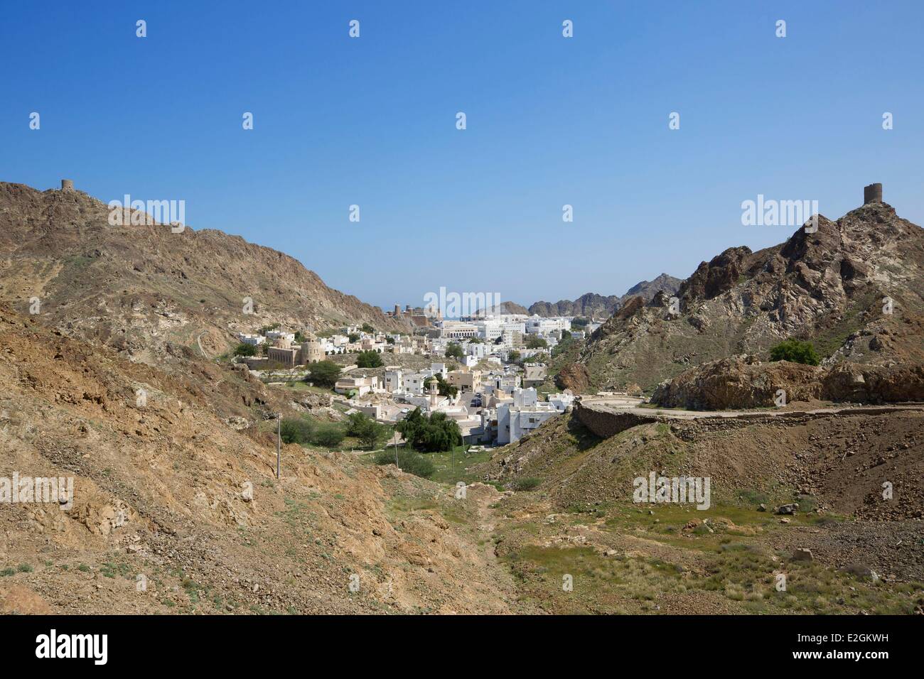 Sultanat von Oman Muscat alte Stadt Al Mirani Fort und Al Jalali fort ...