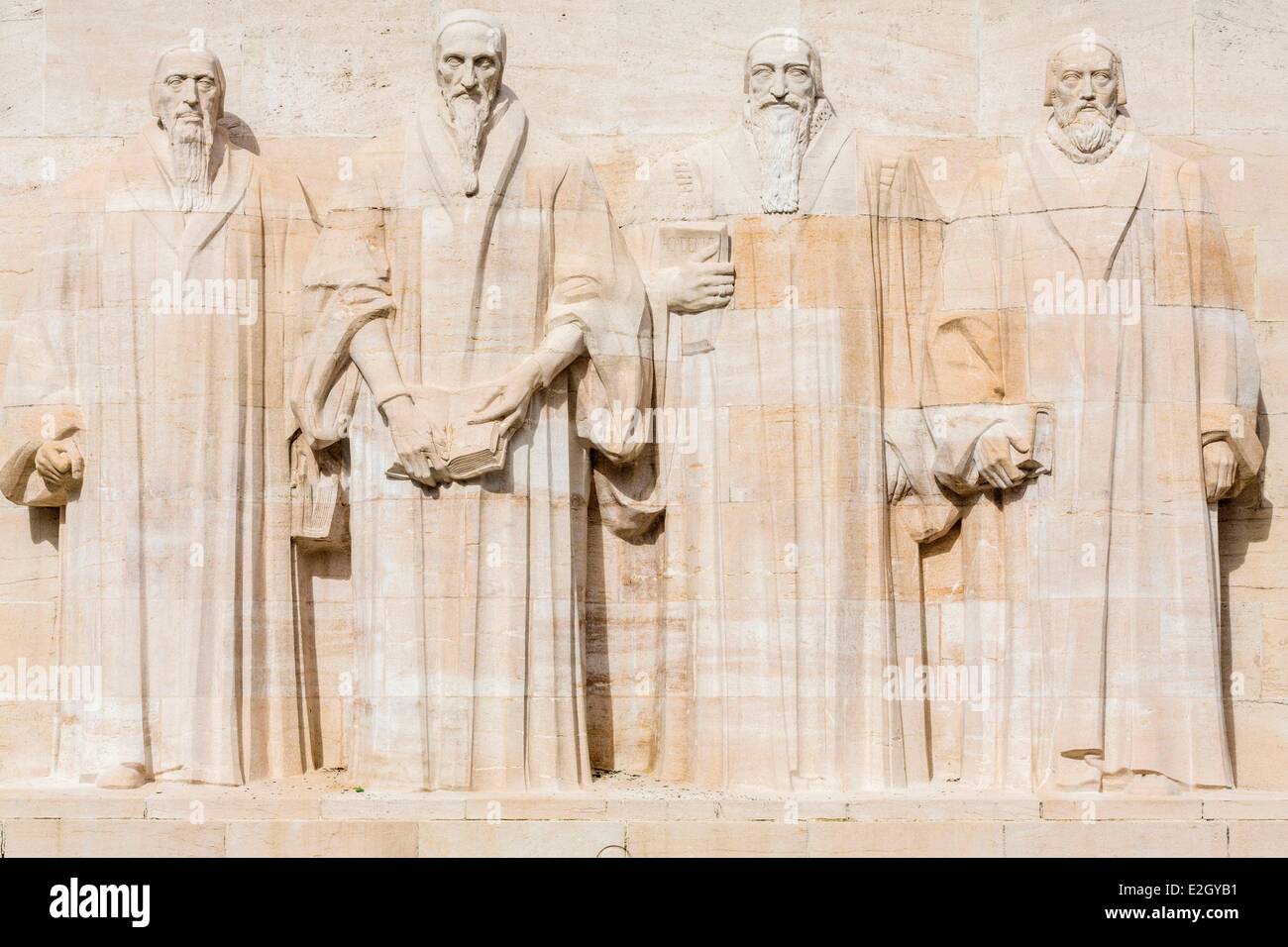 Schweiz Genf Parc des Bastions internationalen Denkmal Reformation oder Reformation Wand mit ...