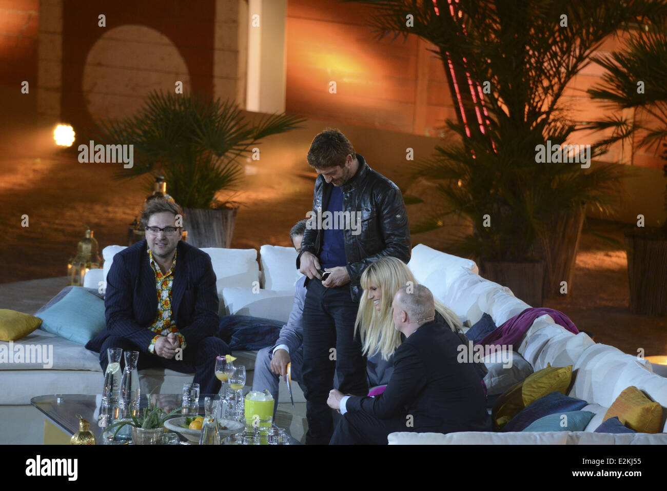 Paul Panzer, Markus Lanz, Gerard Butler, Michelle Hunziker und Stefan ...