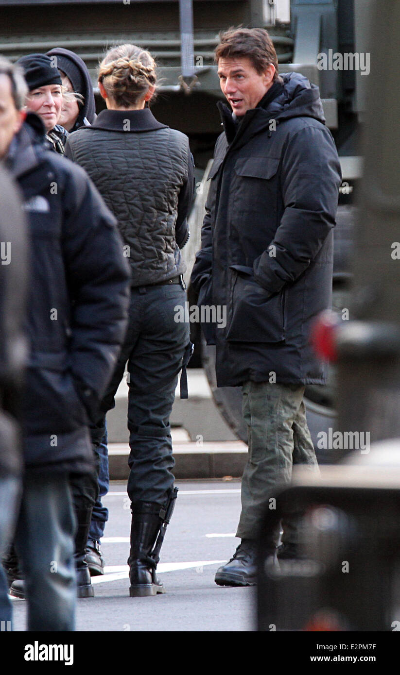 Tom Cruise und Emily Blunt Dreharbeiten Szenen aus dem neuen Film "Alle ...