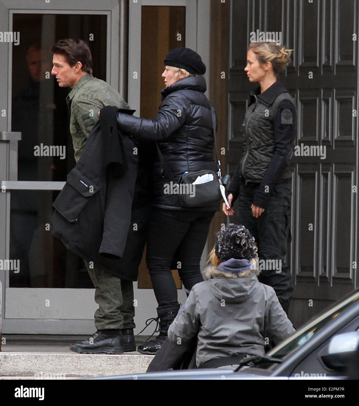 Tom Cruise und Emily Blunt Dreharbeiten Szenen aus dem neuen Film "Alle ...