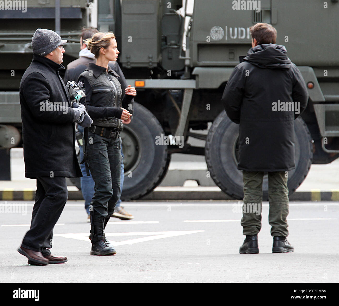 Tom Cruise und Emily Blunt Dreharbeiten Szenen aus dem neuen Film "Alle ...