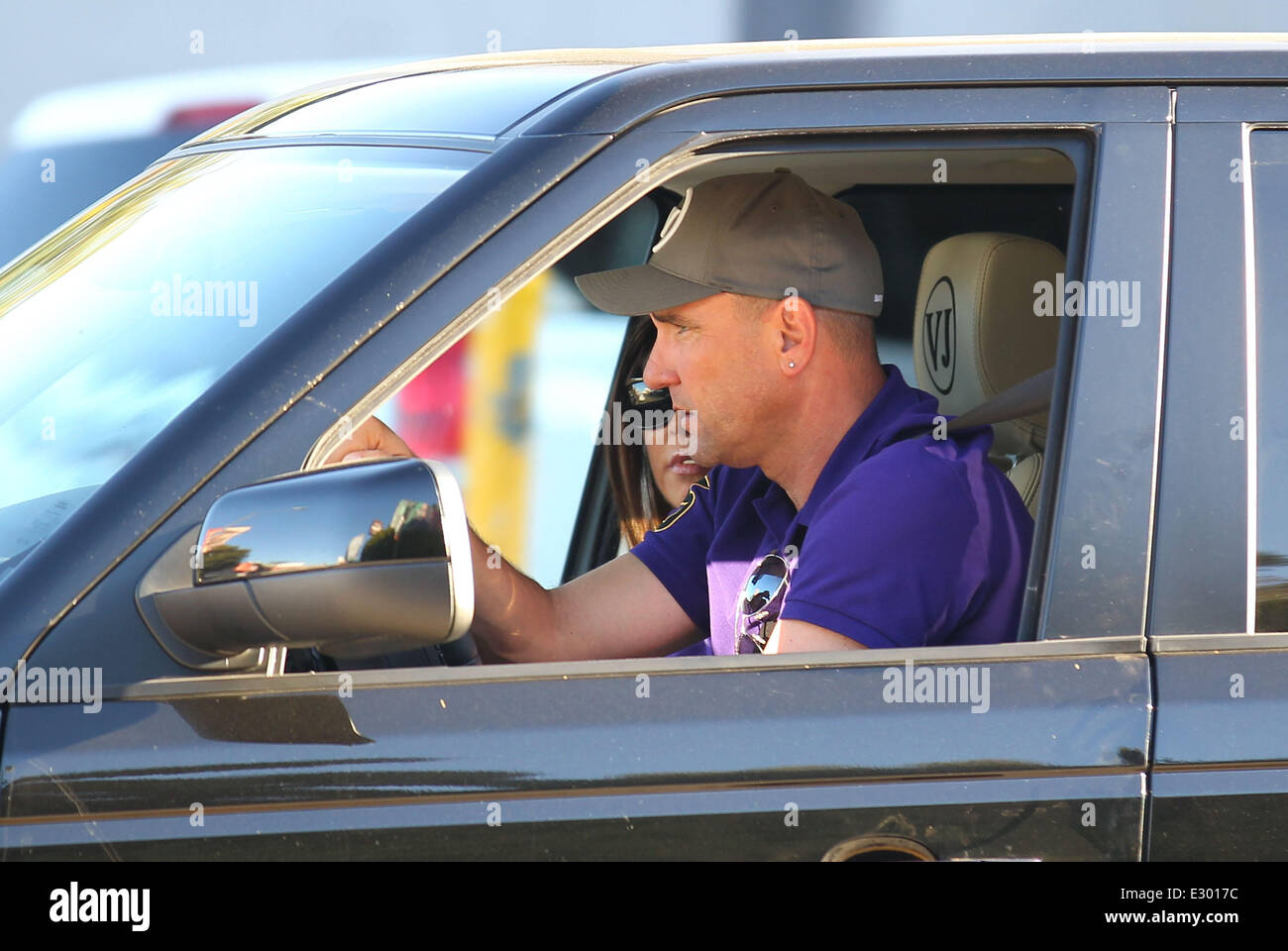 Vinnie Jones und seine Frau Tanya Fahrt entlang des Sunset Boulevard ...